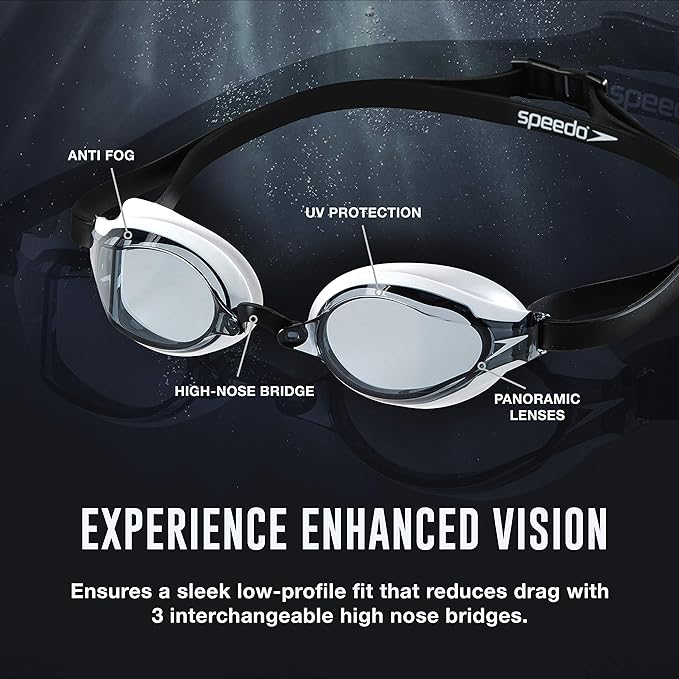 Speedo Speed Socket 2.0 Mirrored Goggle - Black-Silver | Shop Now | GoSwim