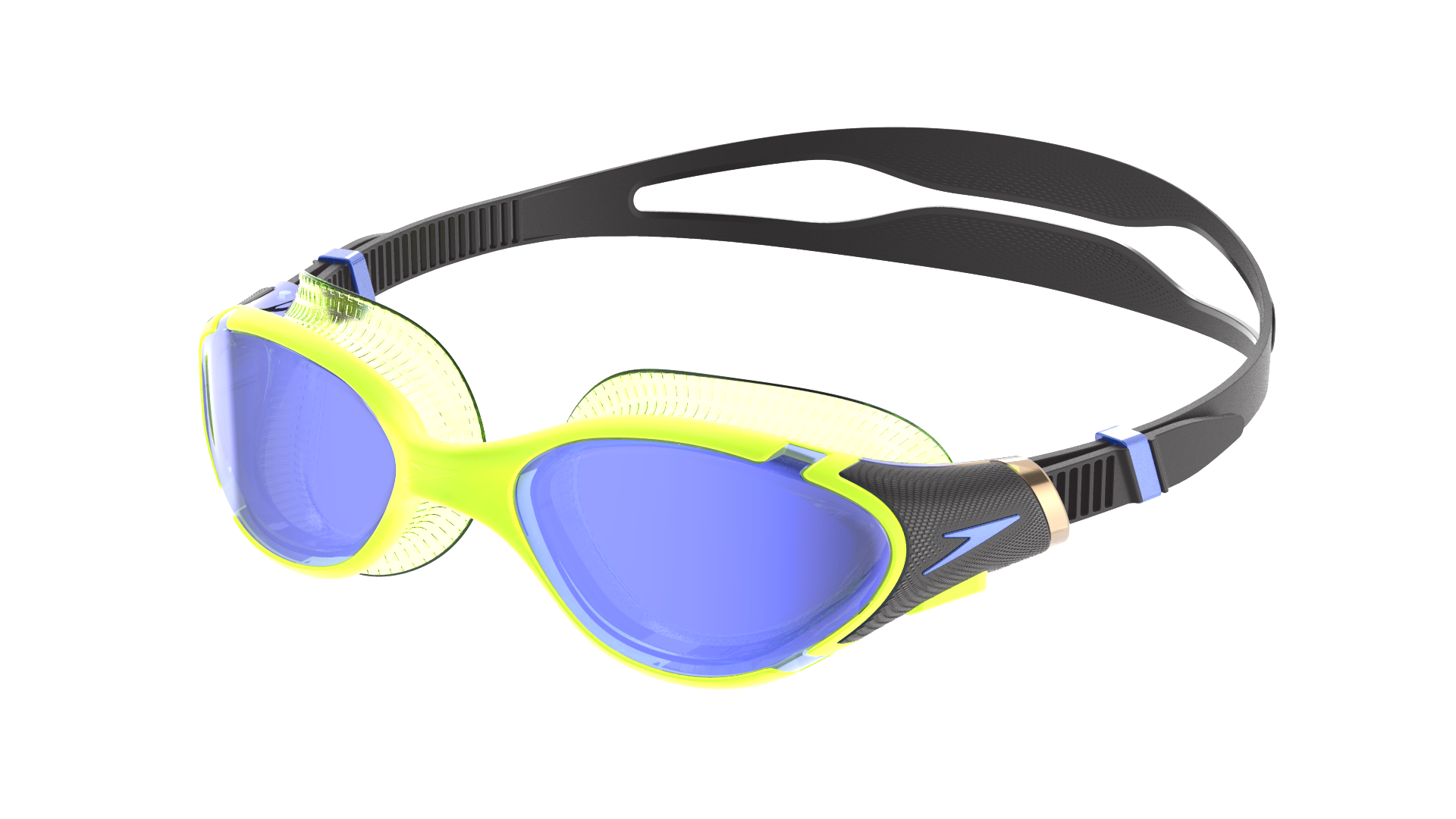 Speedo Biofuse 2.0 Mirror Goggle Yellow Smoke Anti Fog Leakproof SHOP NOW www.goswim